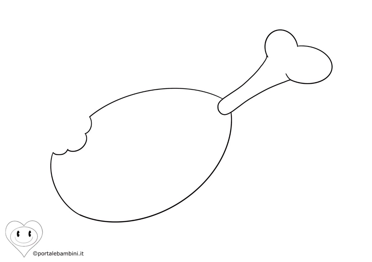 Pollo da Colorare (stampa gratis) | portalebambini.it