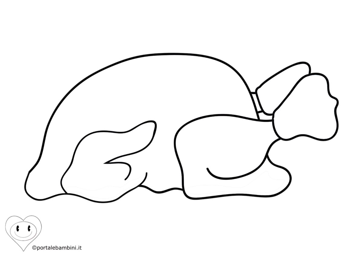 Pollo da Colorare (stampa gratis) | portalebambini.it