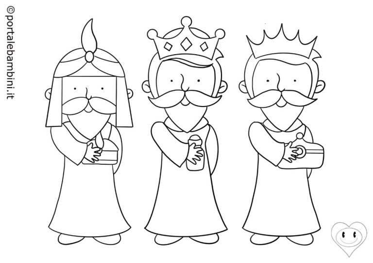 Re Magi da Colorare (stampa gratis) | portalebambini.it