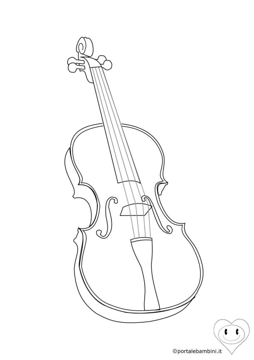 Strumenti Musicali da Colorare (Stampa Gratis)