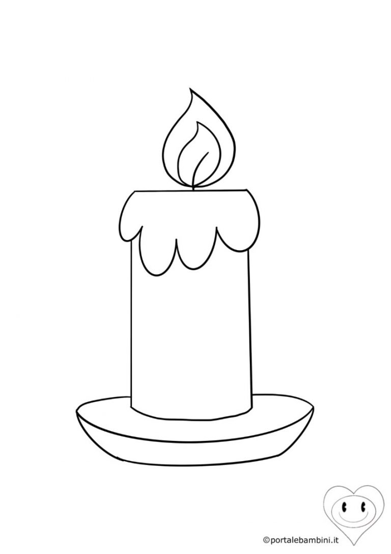 Candele da Colorare (stampa gratis) | portalebambini.it