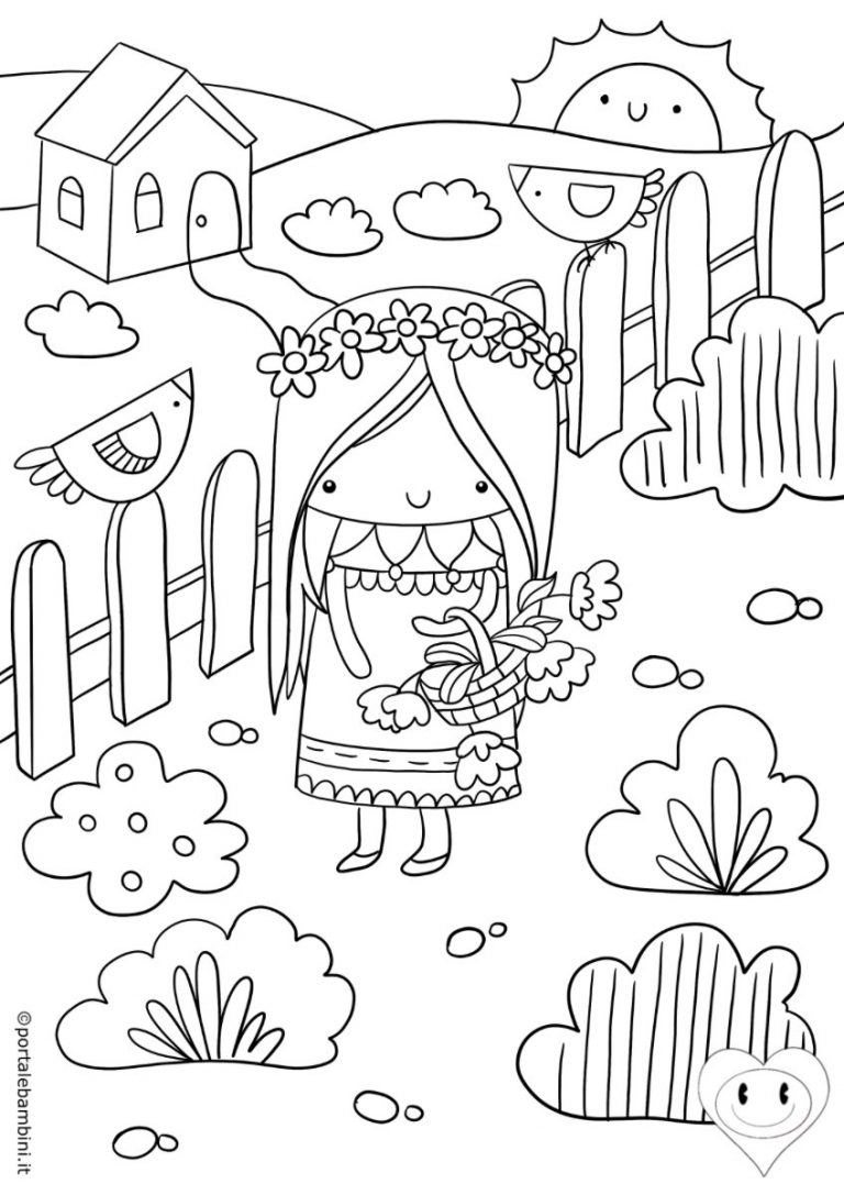 Disegni di Primavera da Colorare (stampa gratis) | portalebambini.it