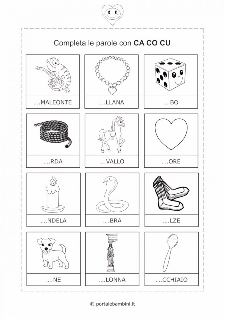 Parole con CA CO CU | portalebambini.it