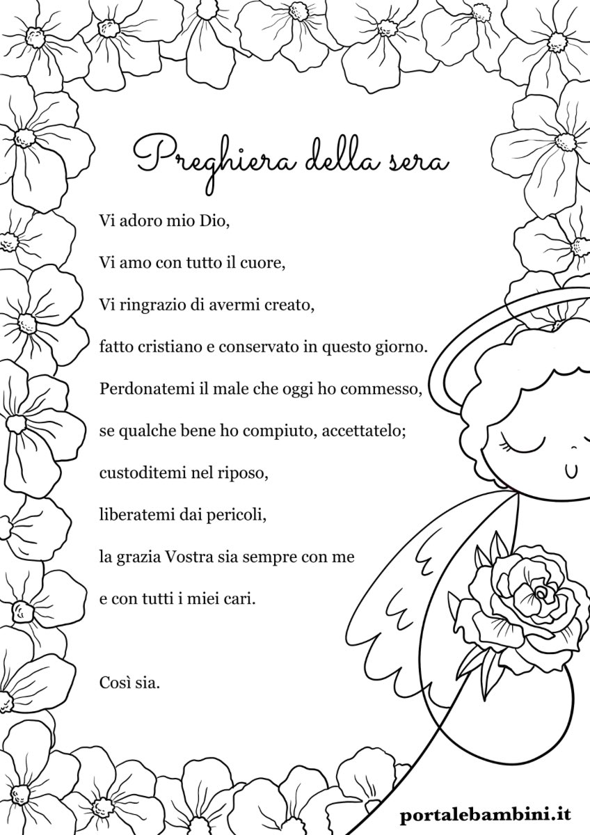 Preghiere per Bambini (stampa gratis) | portalebambini.it