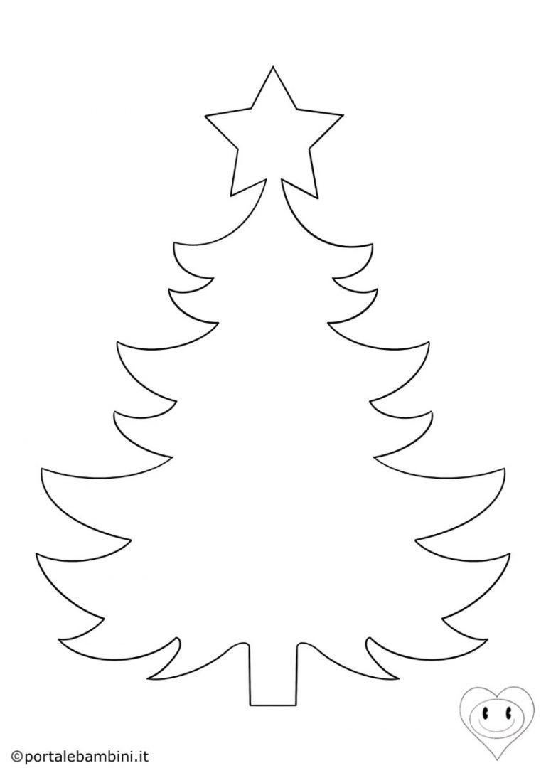 Sagome di Albero di Natale (da ritagliare) | portalebambini.it