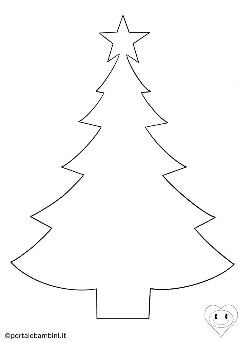 Sagome di Albero di Natale (da ritagliare) | portalebambini.it
