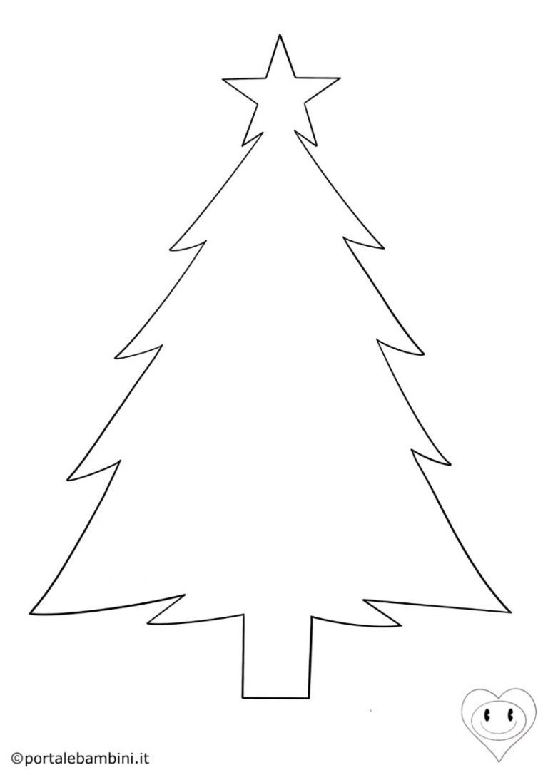 Sagome di Albero di Natale (da ritagliare) | portalebambini.it