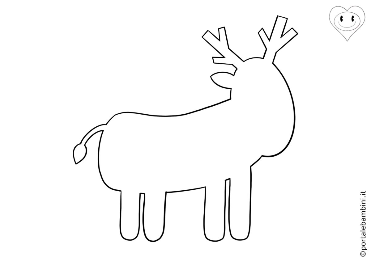 Sagome Renna (da ritagliare) | portalebambini.it