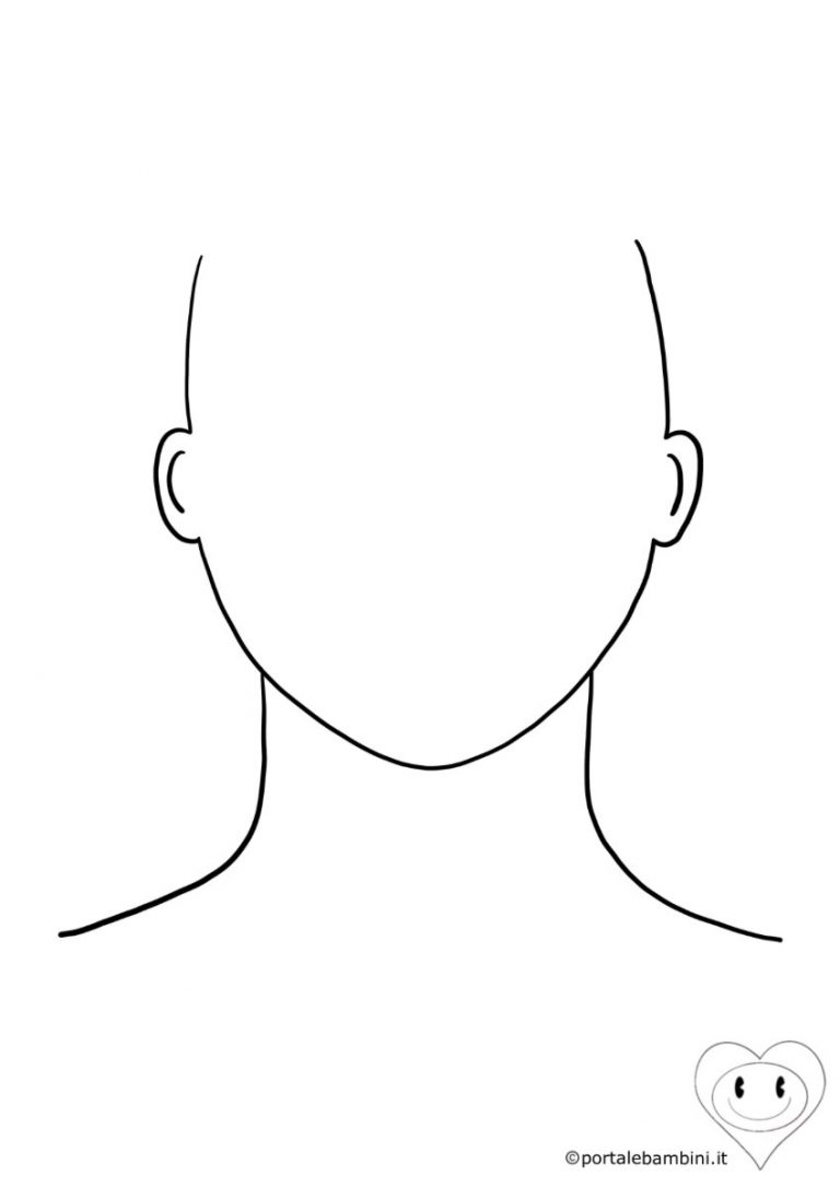 Viso da Colorare (stampa gratis) | portalebambini.it