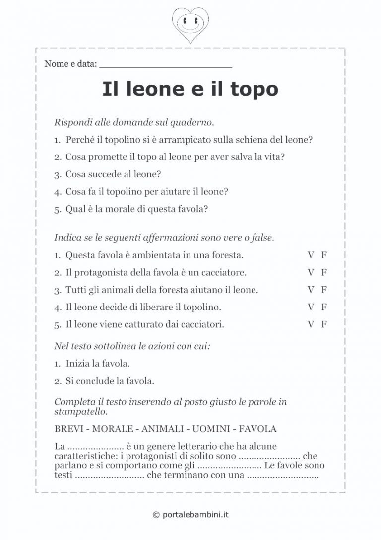 Il Leone e il Topo: Favola di Esopo (con morale) | portalebambini.it