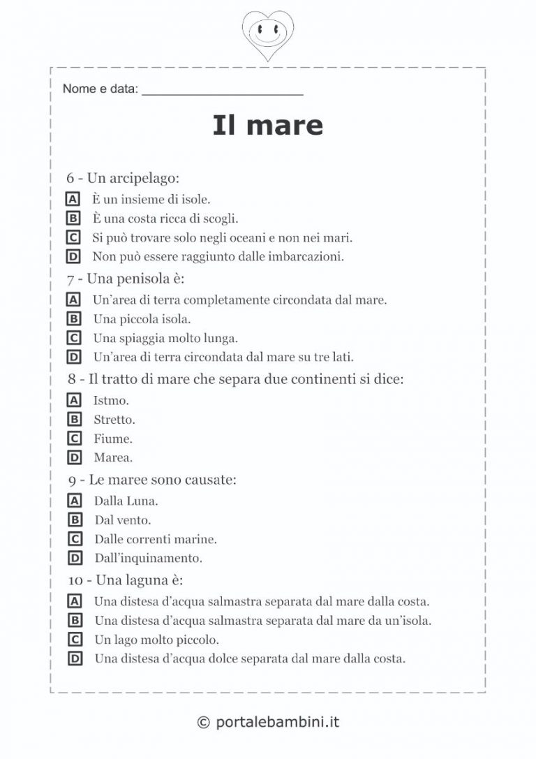 Il Mare: Mappe e Appunti per la Scuola Primaria | portalebambini.it