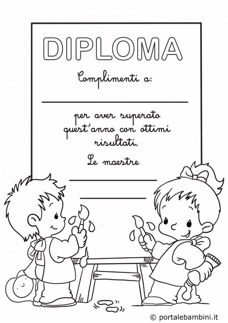 Diplomi per la Scuola dell'Infanzia - portalebambini.it