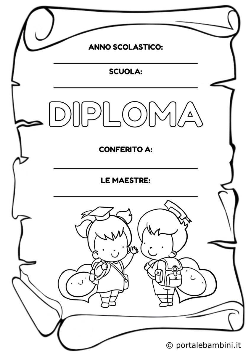Diplomi per la Scuola Primaria - portalebambini.it