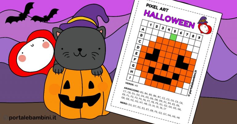 Pixel art di Halloween | portalebambini.it