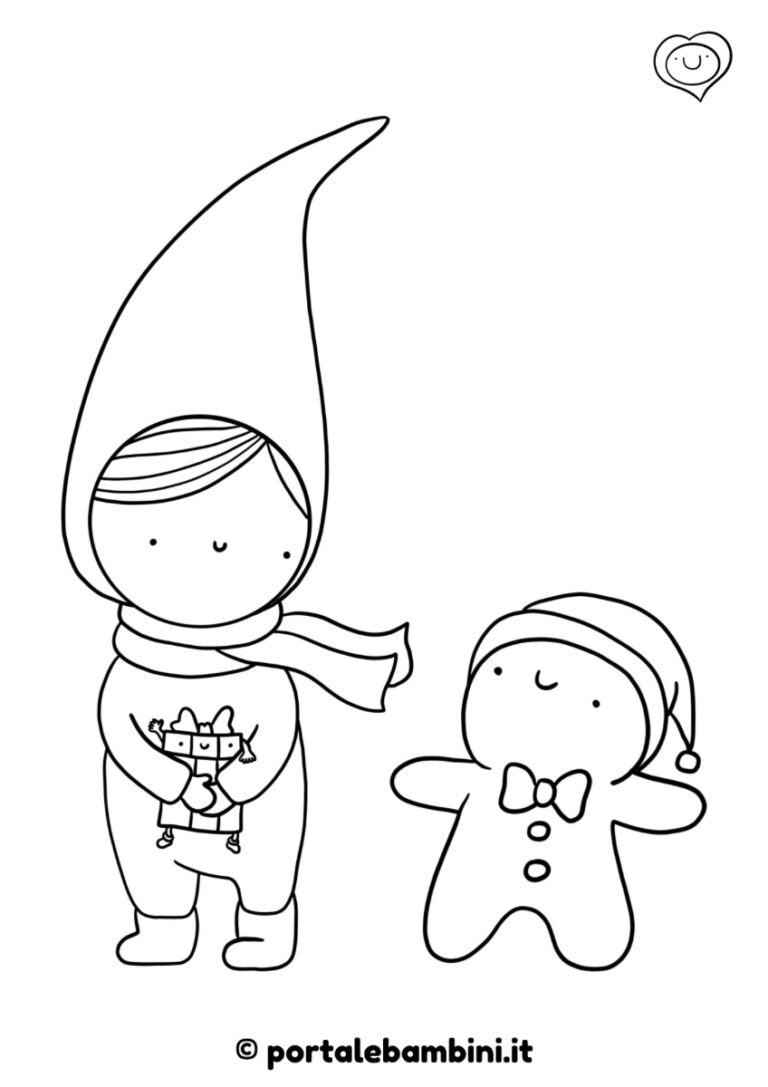 Elfi da Colorare (stampa gratis!) | portalebambini.it