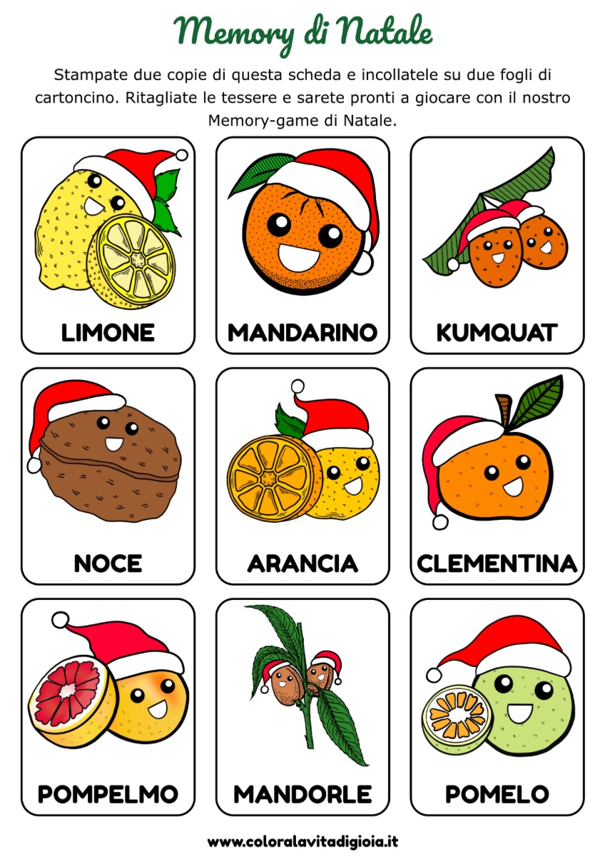 Memory da Stampare | portalebambini.it