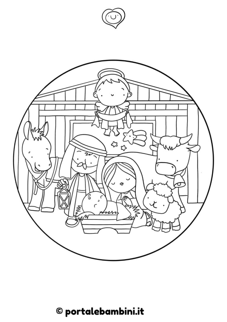 Presepe da Colorare | portalebambini.it