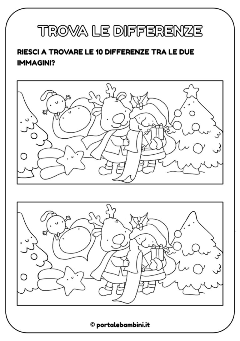 Trova le DIFFERENZE: tante schede per giocare | portalebambini.it