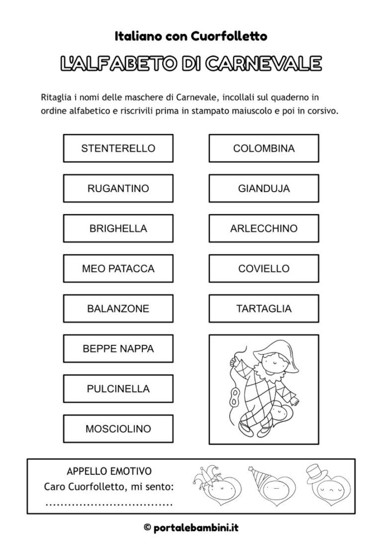 Schede Didattiche di Carnevale