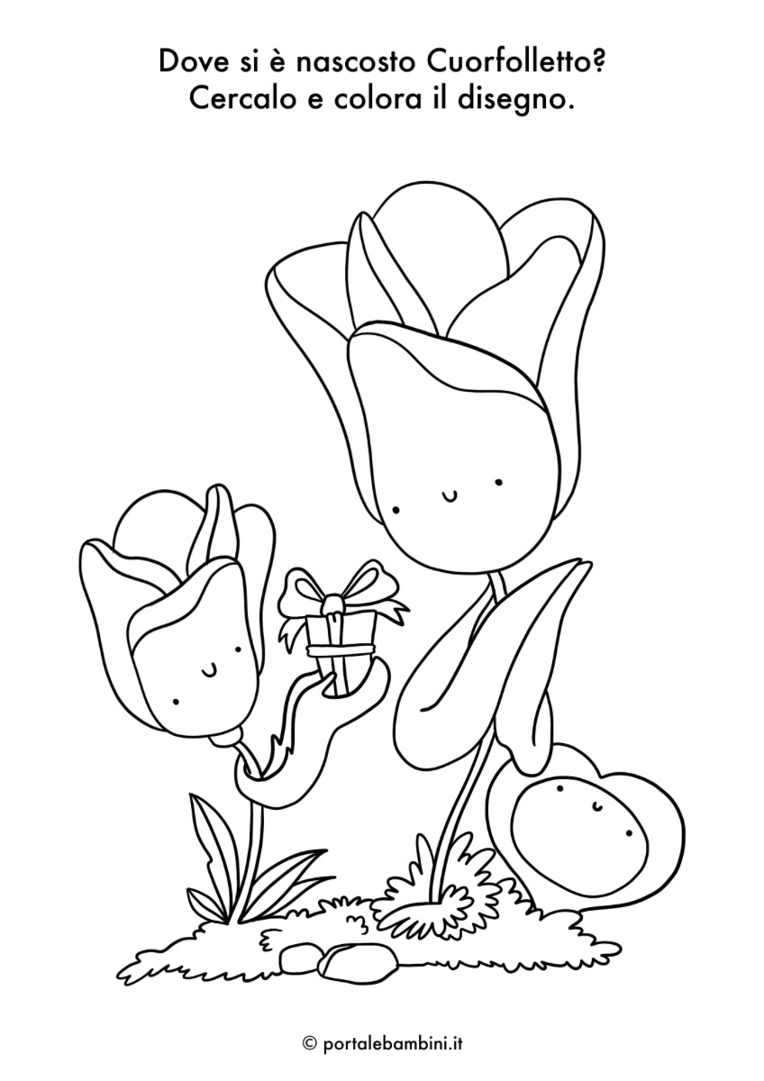 Disegni di Primavera da Colorare (stampa gratis) | portalebambini.it