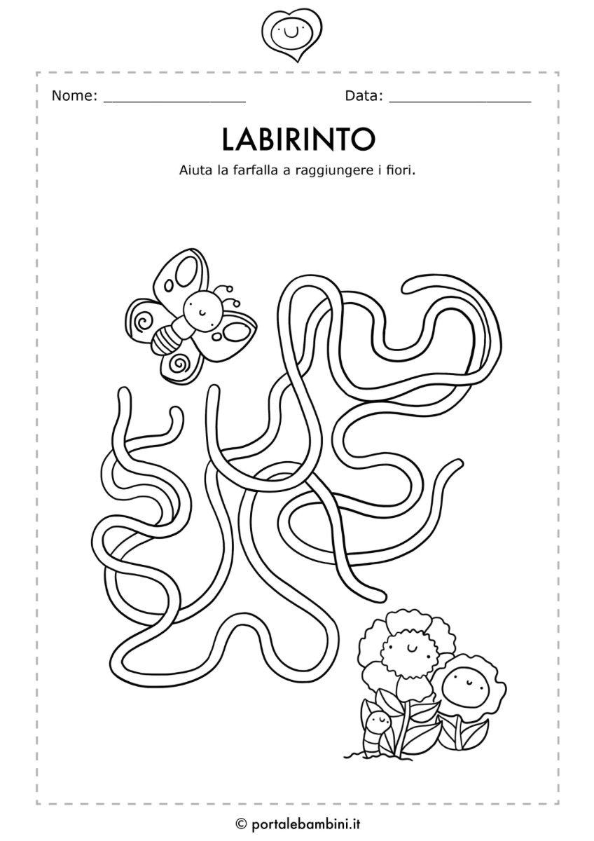 Labirinti per Bambini da Stampare | portalebambini.it