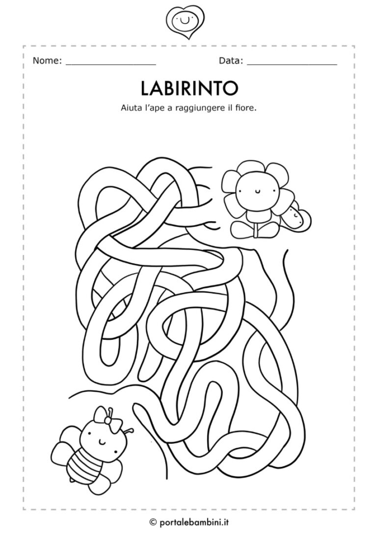 Labirinti per Bambini da Stampare | portalebambini.it