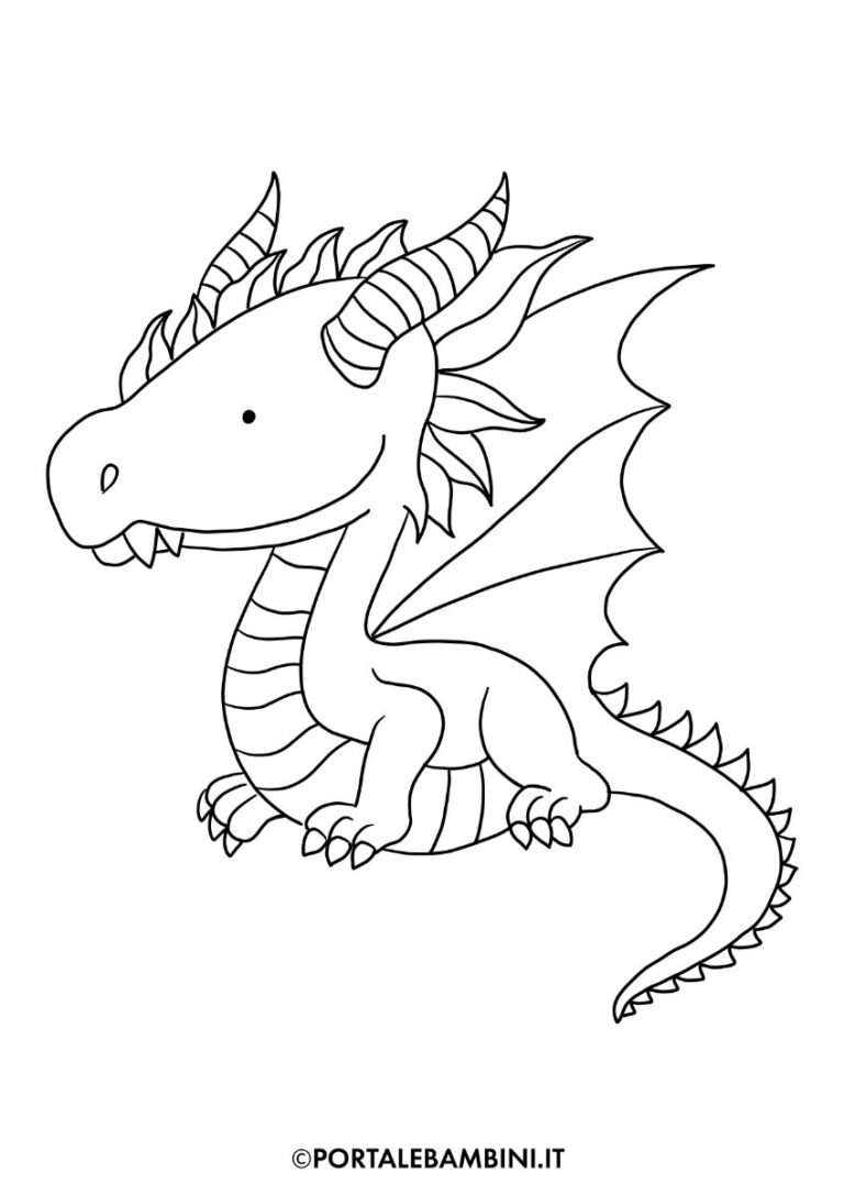 Disegni Draghi da Colorare - Stampa Gratis