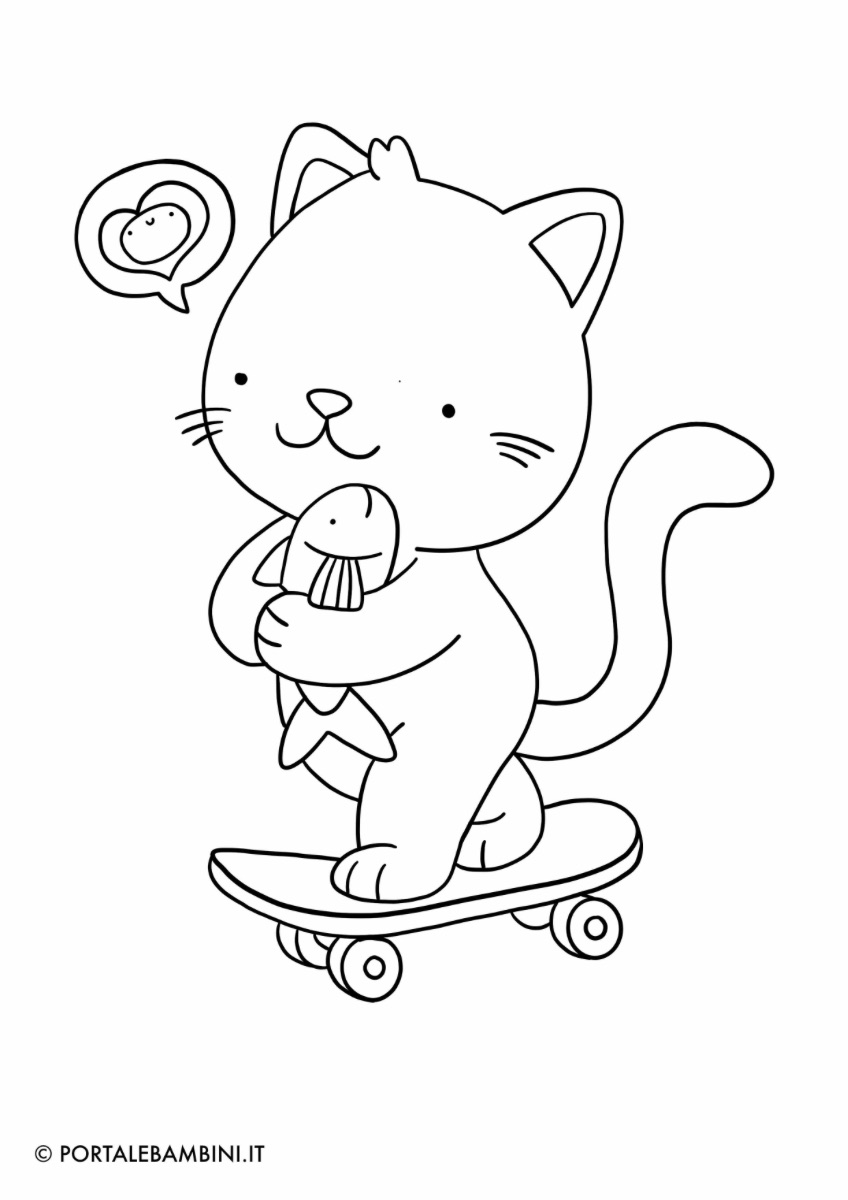 Gatti da Colorare (Stampa Gratis)