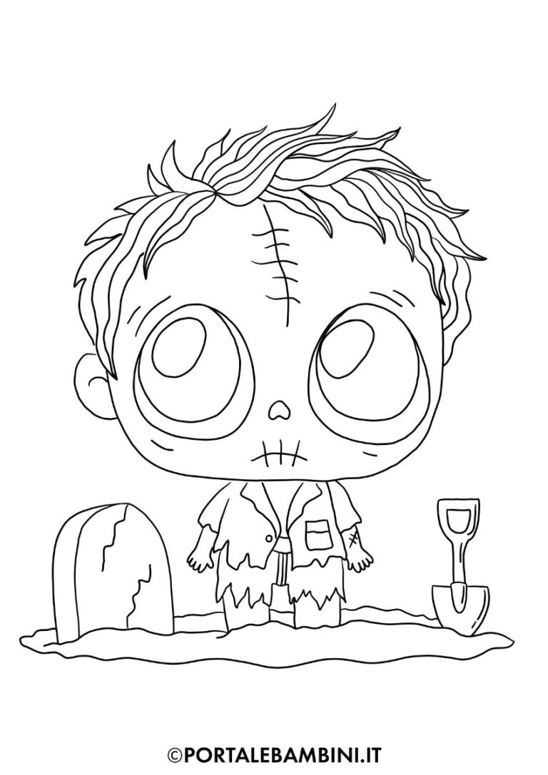 Disegni Zombie da Colorare (Stampa Gratis)