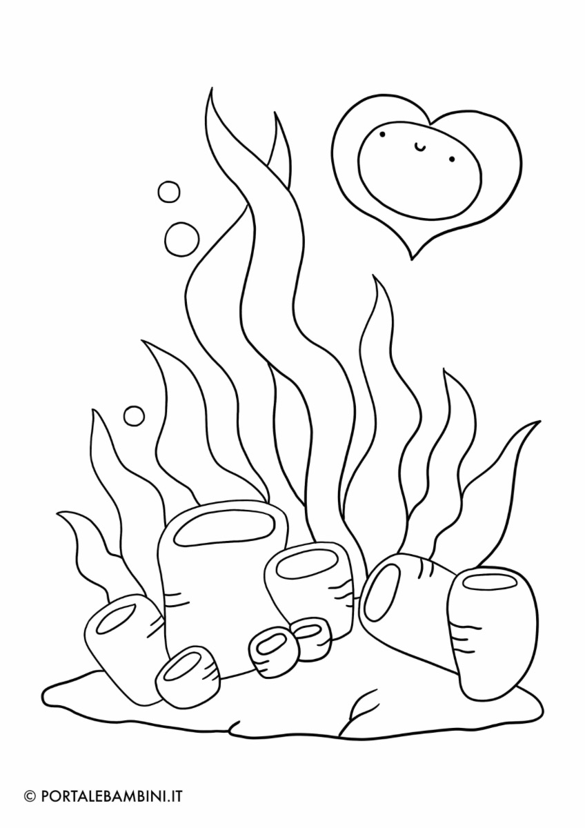 Disegni di Alghe da Colorare | portalebambini.it