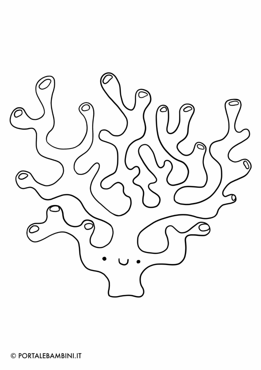 Coralli da Colorare (stampa gratis) | portalebambini.it