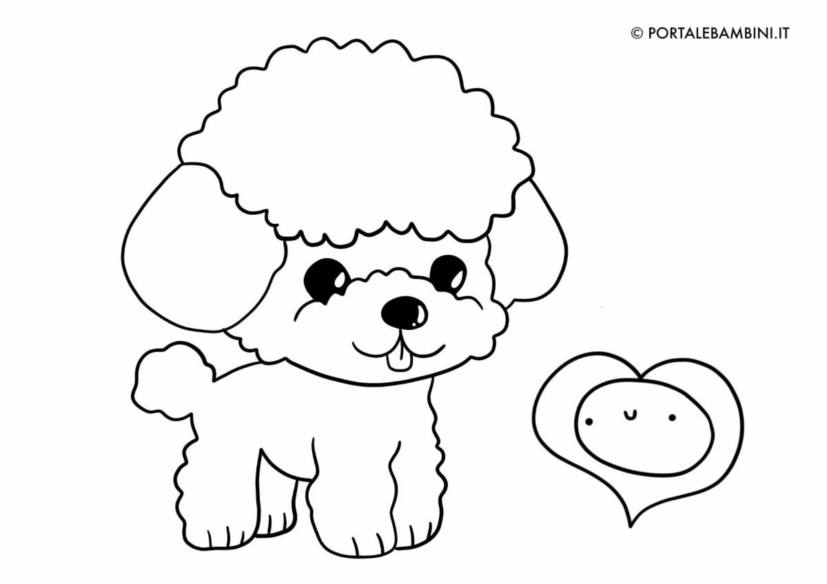 Cuccioli di Cane da Colorare | portalebambini.it