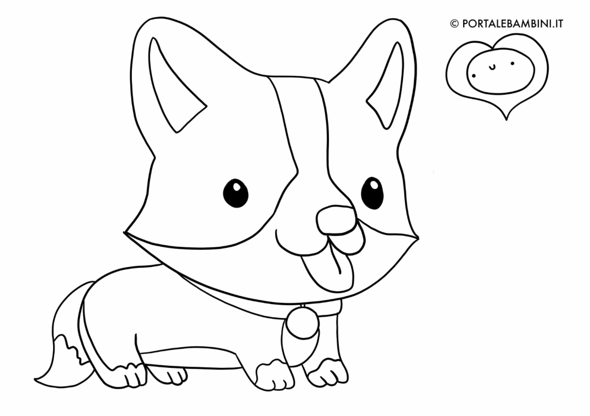 Cuccioli di Cane da Colorare | portalebambini.it