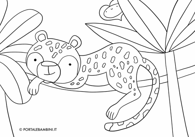 Leopardi da Colorare (stampa gratis) | portalebambini.it