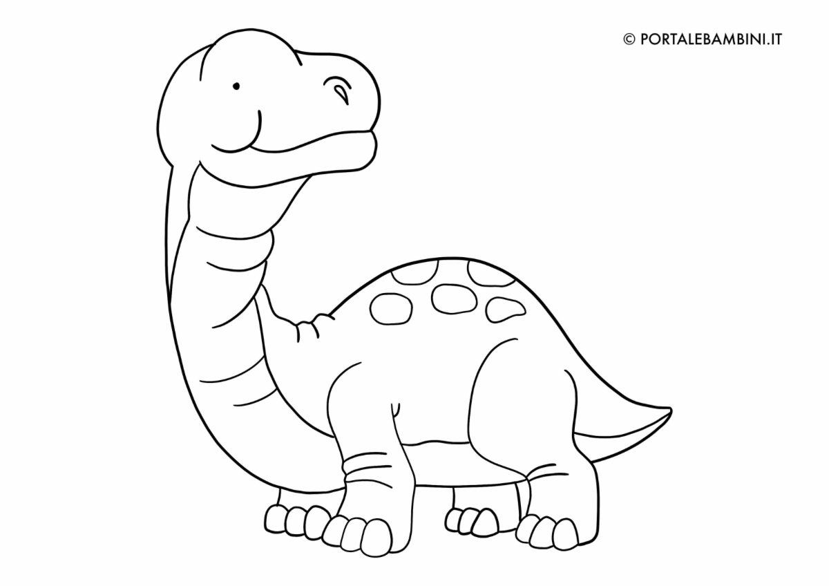 Brontosauro da Colorare | portalebambini.it