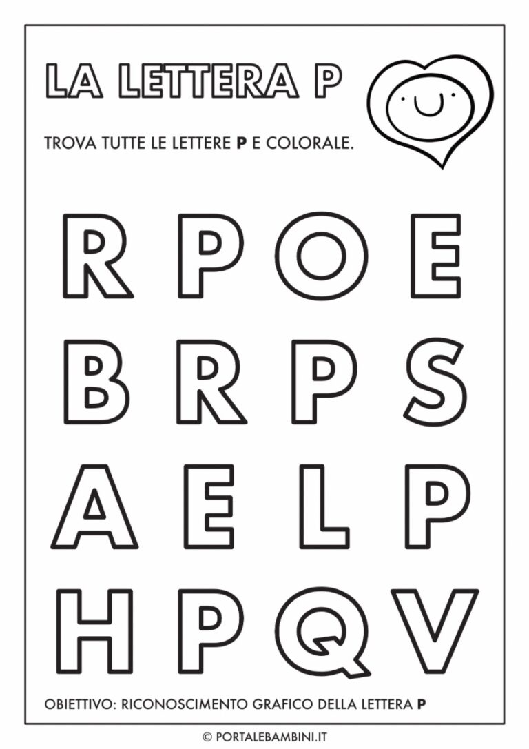 Parole con la P + Schede sulla lettera P