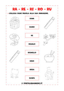 Parole con RA RE RI RO RU | portalebambini.it