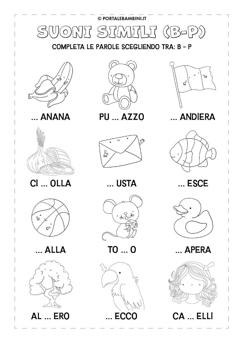 Schede sui Suoni Simili | portalebambini.it