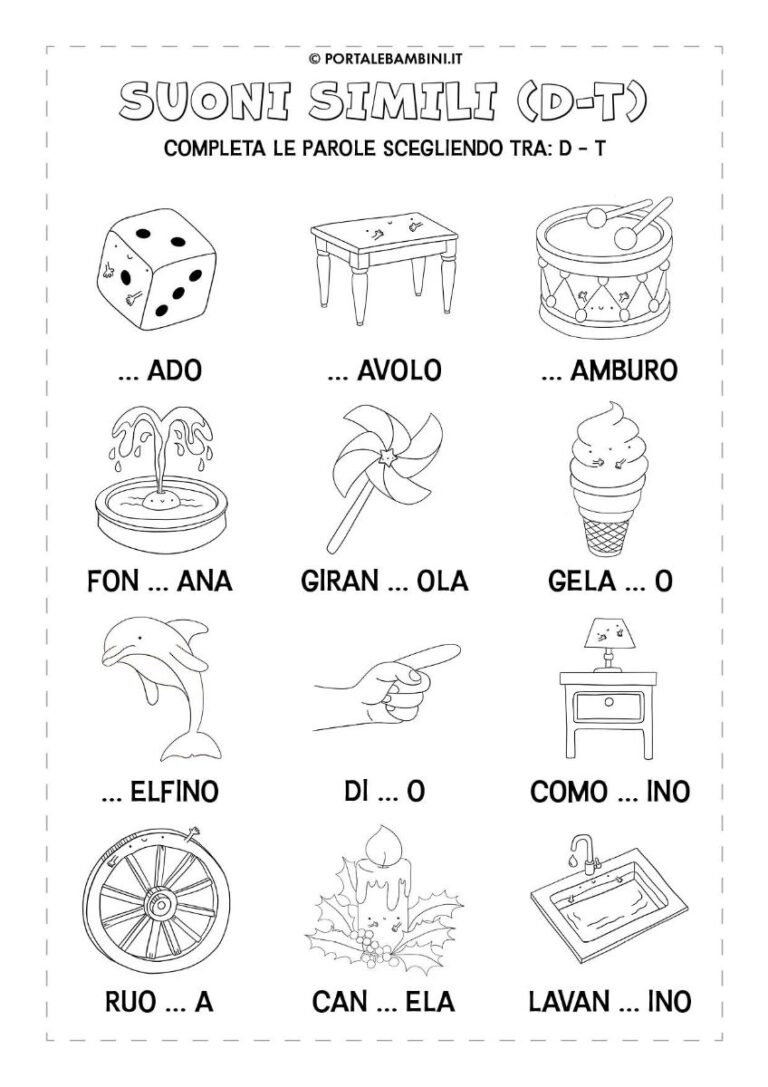 Schede sui Suoni Simili | portalebambini.it