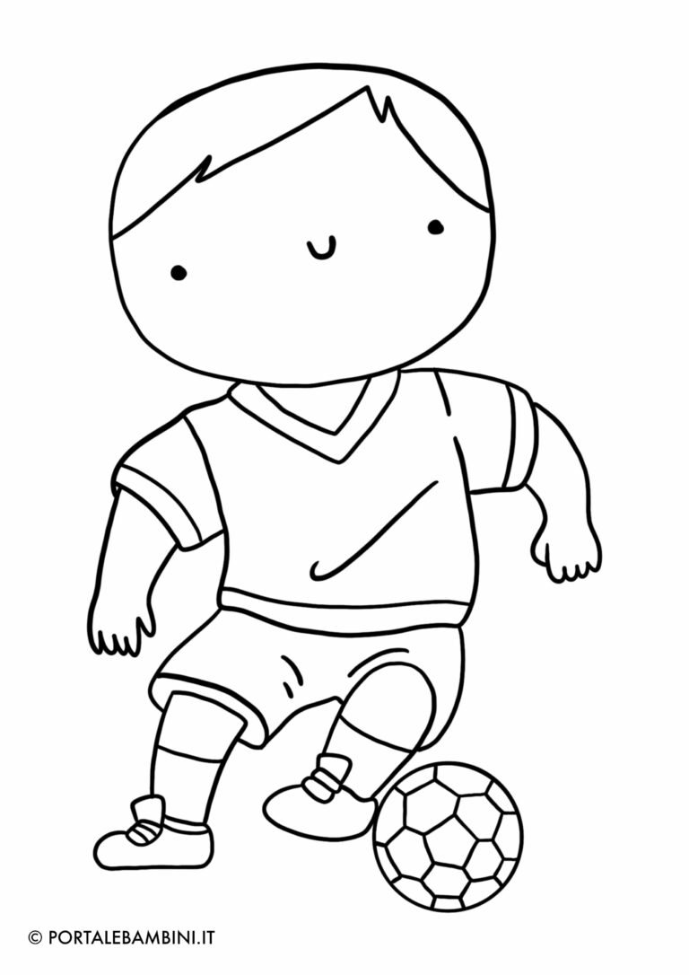 Disegni di Calcio da Colorare | portalebambini.it