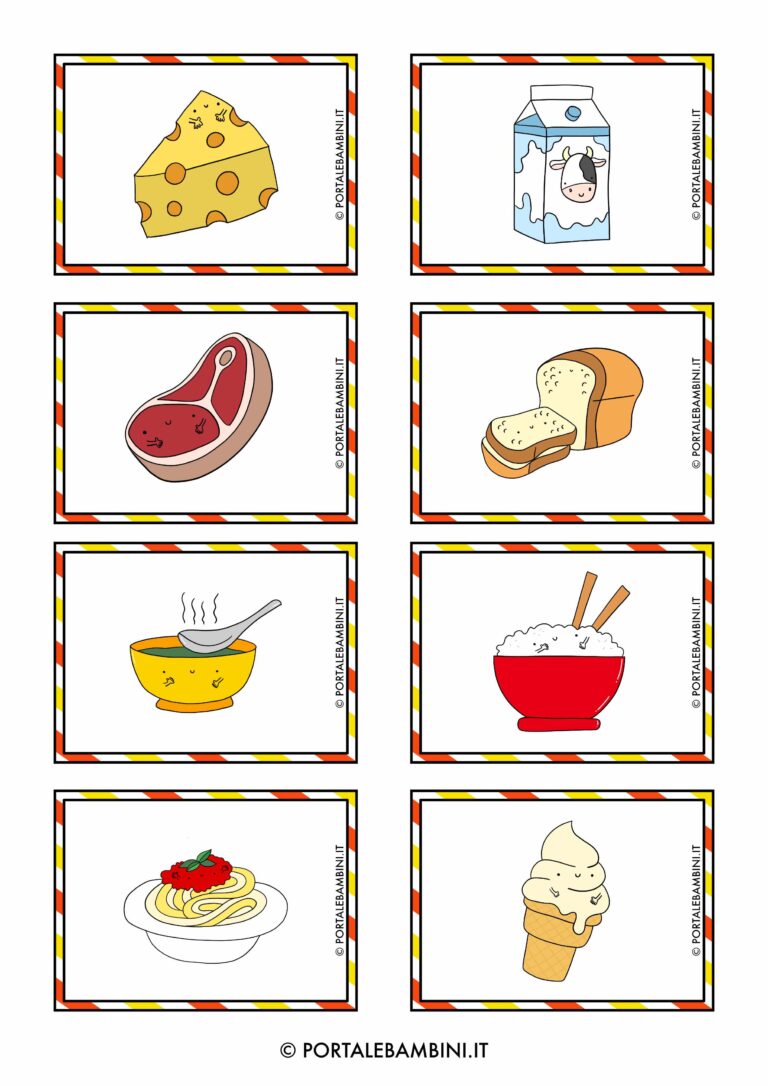 Cibi in Inglese: elenco dei nomi e flashcard | portalebambini.it