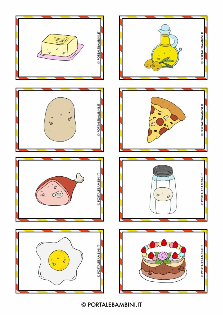 Cibi in Inglese: elenco dei nomi e flashcard | portalebambini.it
