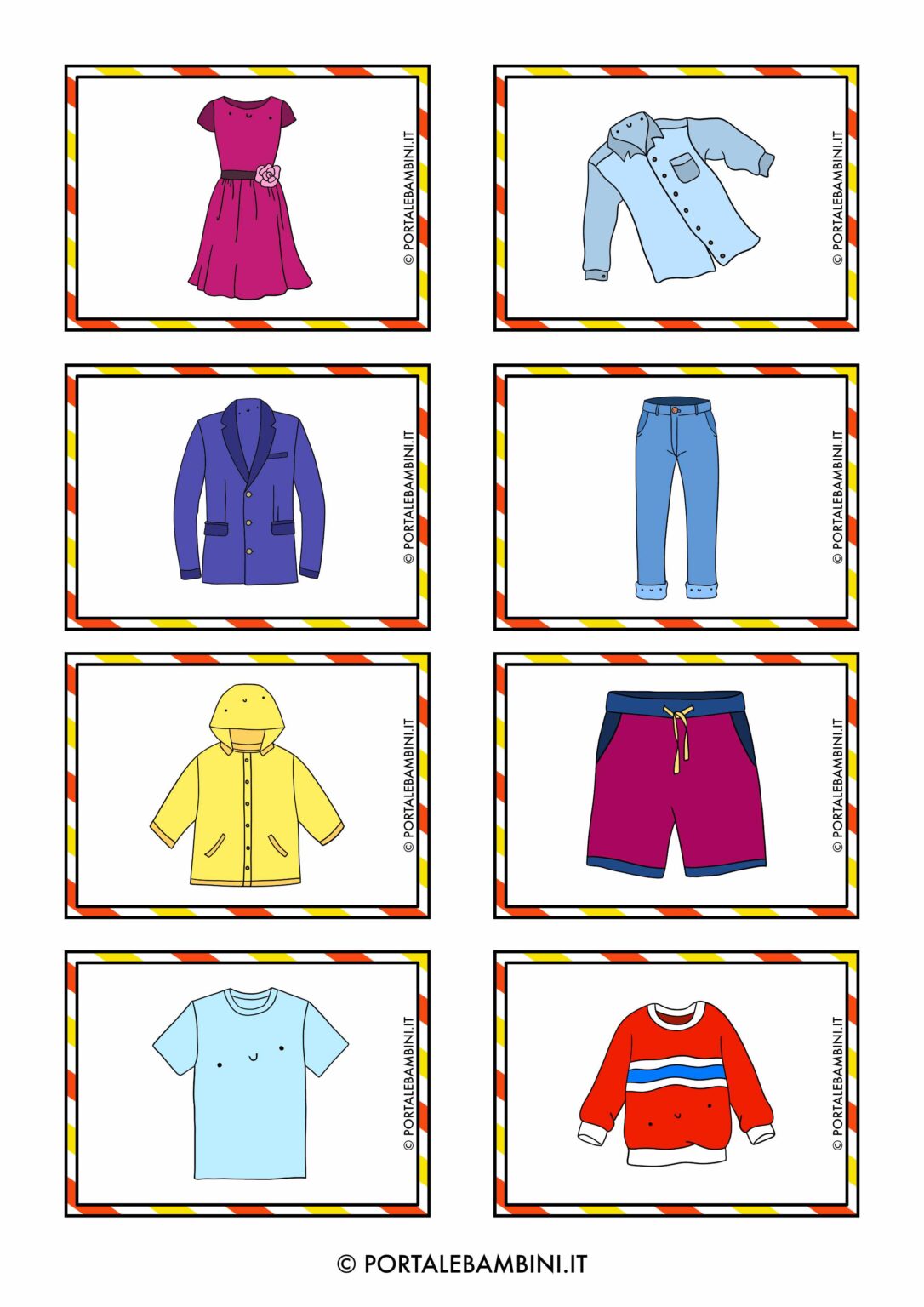 Vestiti e Abbigliamento in Inglese | portalebambini.it