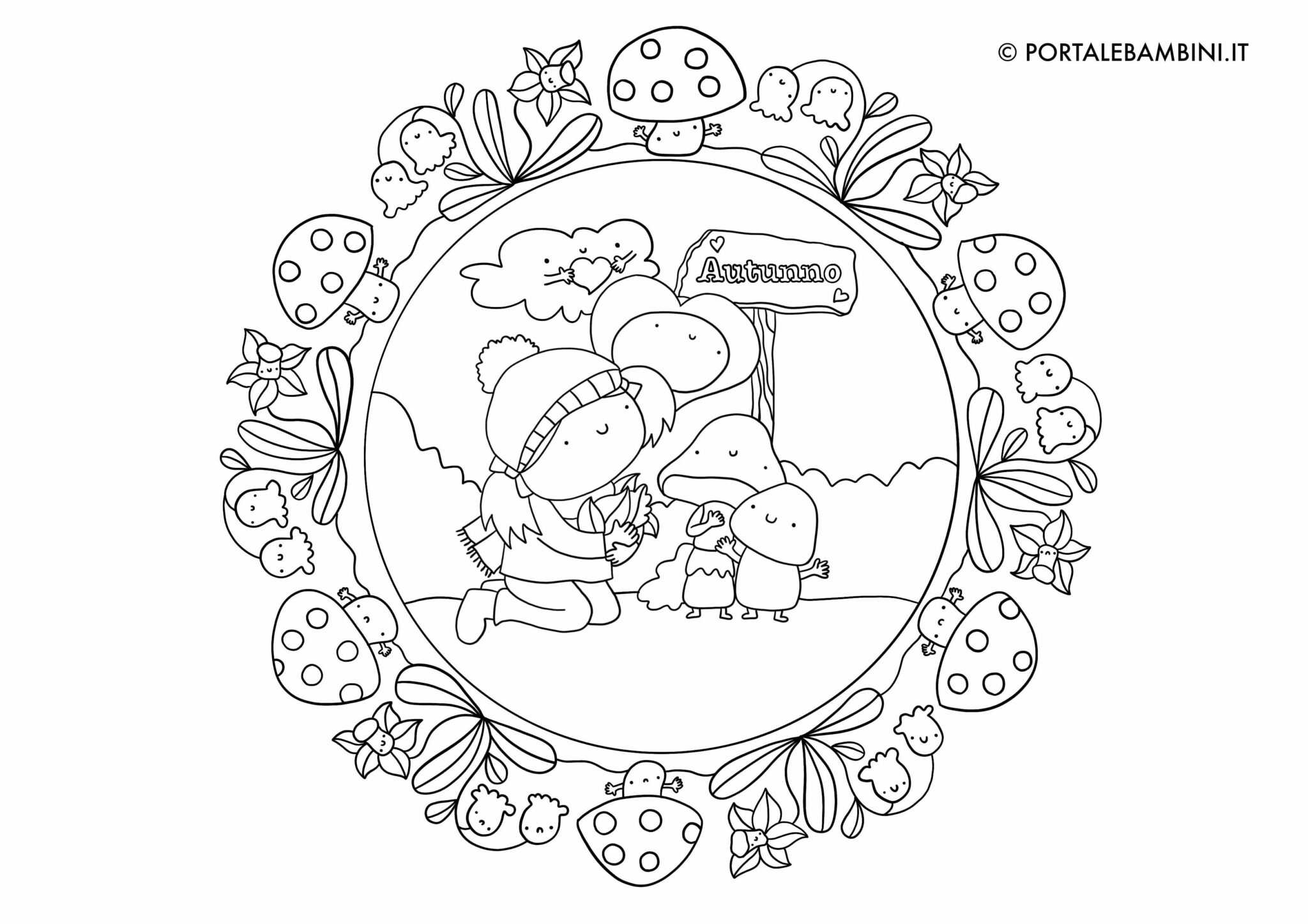 Mandala Autunnali da Colorare | portalebambini.it