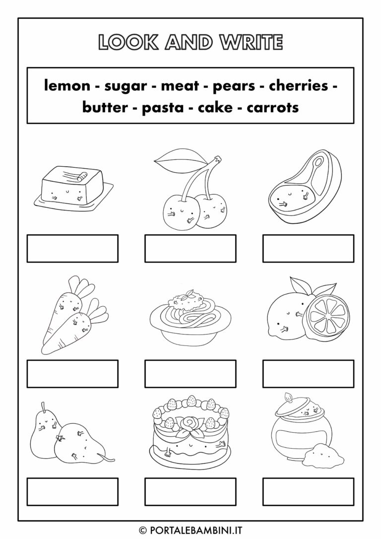 Cibi in Inglese: elenco dei nomi e flashcard | portalebambini.it