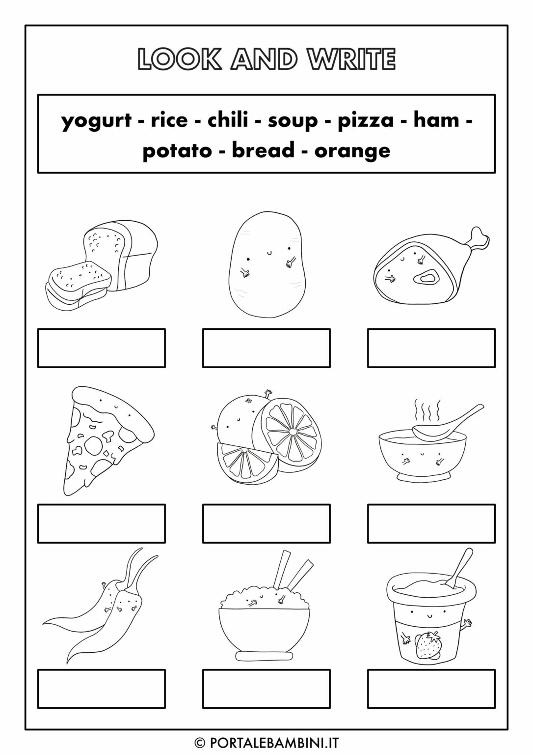 Cibi in Inglese: elenco dei nomi e flashcard | portalebambini.it