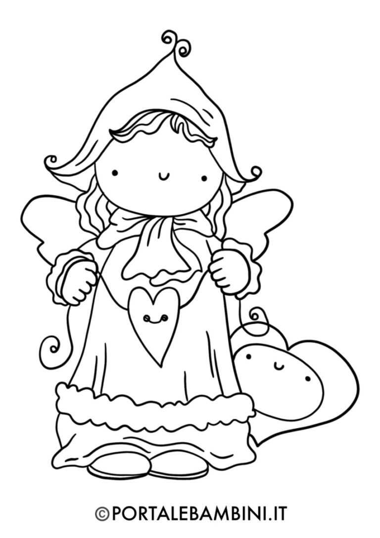 Angeli e Angioletti da Colorare | portalebambini.it