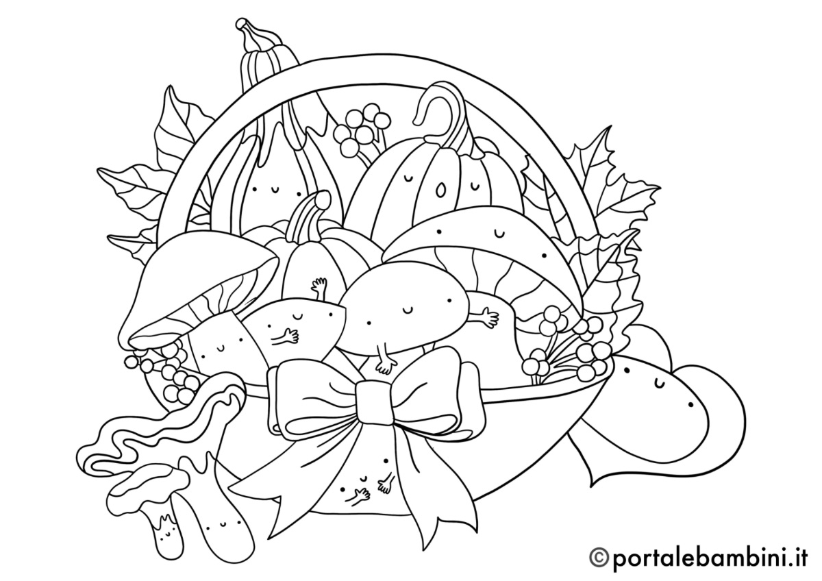 Disegni Autunno da Colorare (Stampa gratis)