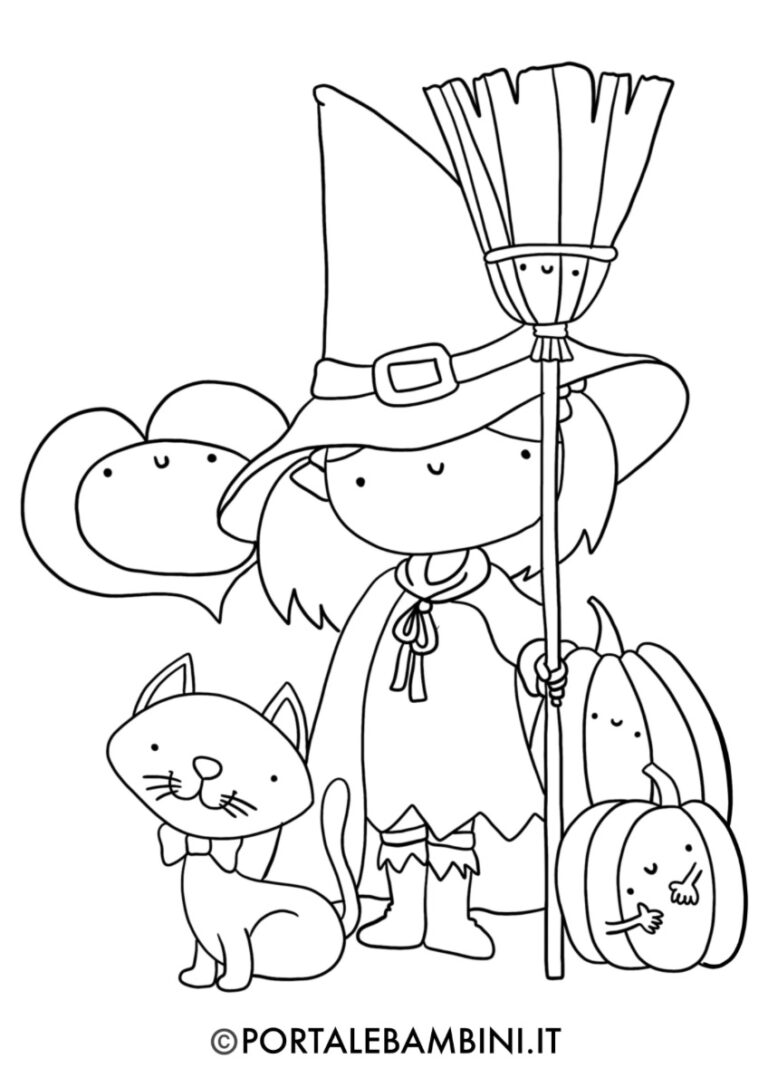 Disegni Streghe da Colorare (Stampa Gratis)