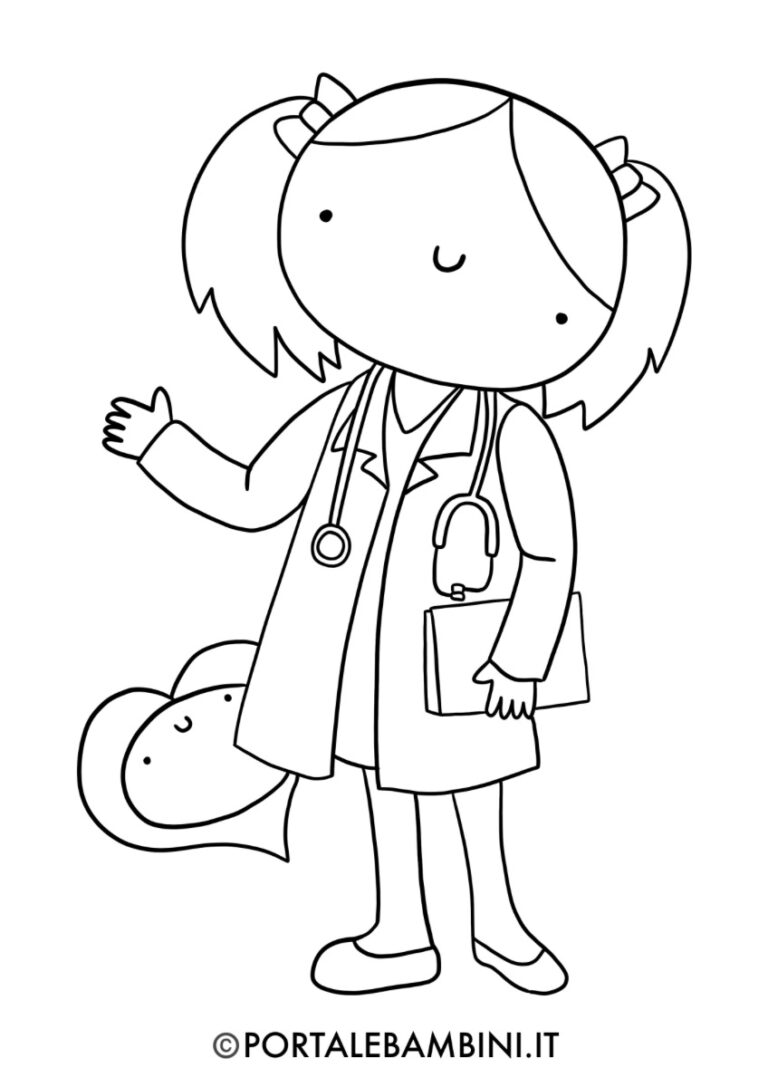 Dottore e Dottoressa da Colorare | portalebambini.it